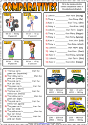 Comparatives and Superlatives ESL Printable Worksheets